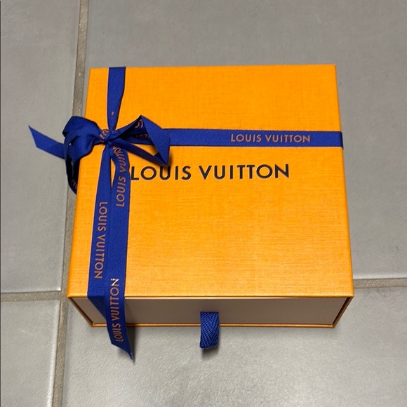 Louis Vuitton | Bags | Louis Vuitton Bright Orange Box With Deep Blue ...